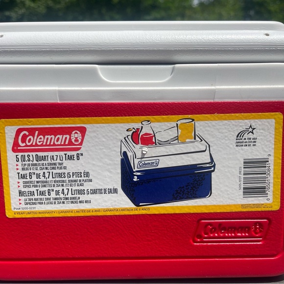 Coleman | Kitchen | Vintage Coleman Take Six Flip Top Red And White ...
